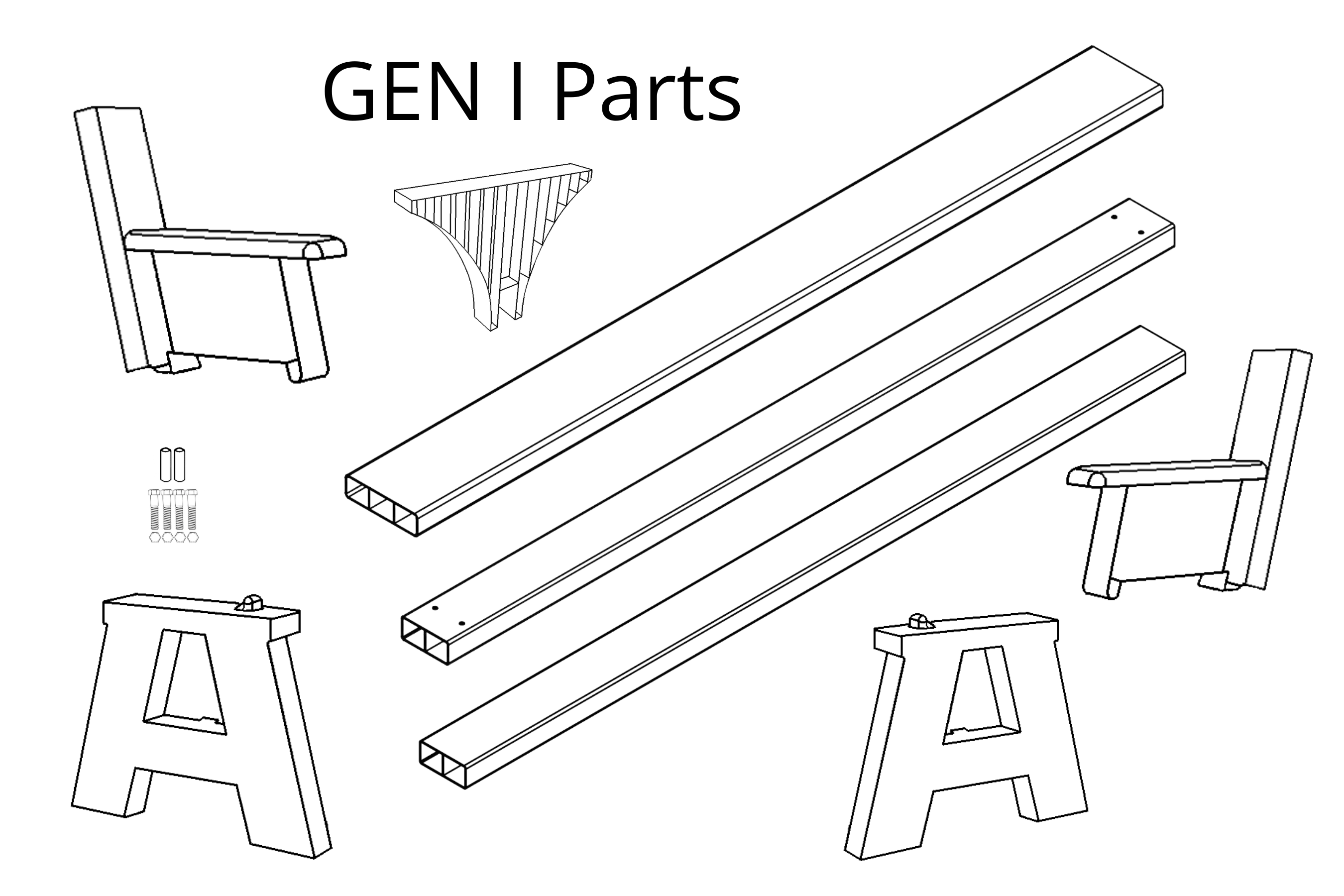 Convert A Bench™ Gen I Parts – Convert a Bench